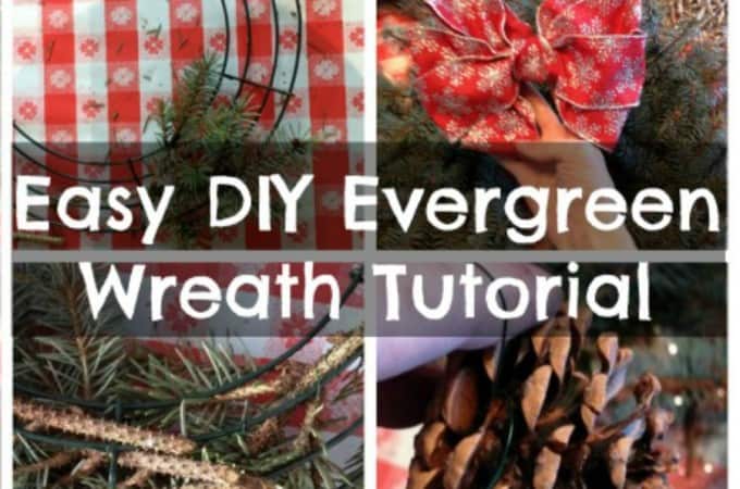 Easy DIY Evergreen Wreath Tutorial horizontal
